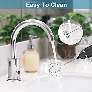 Milk Frother, Rechargeable hand-Held Electric Milk Frother 3 Adjustable USB Charging Can Be Used forBulletproof Coffee Protein Drinks Matcha Coffee Whisk (Black)