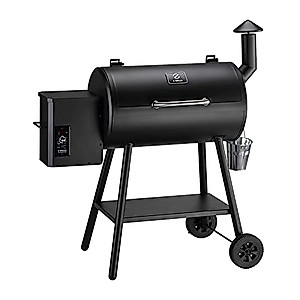 Z GRILLS 5502H 8 in 1 Wood Pellet Portable Grill Smoker for Outdoor BBQ Cooking with Digital Temperature Control and Storage Shelf, 538 Sq In