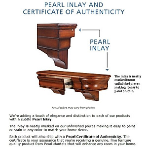 Pearl Mantels 618-60 Crestwood Mantel Shelf, 60-Inch, White