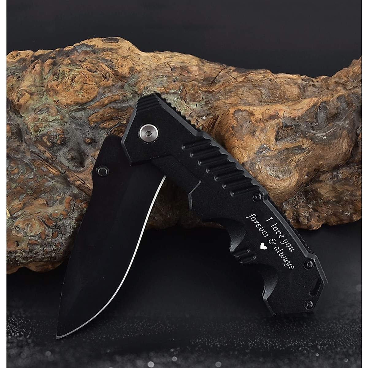 CHONG SHENG Engraved Pocket for Men - Husband Gifts from Wife, Boyfriends Gifts from Girlfriend - Gifts Idea for Birthday Christmas Anniversary Fathers Day and Valentine's Day