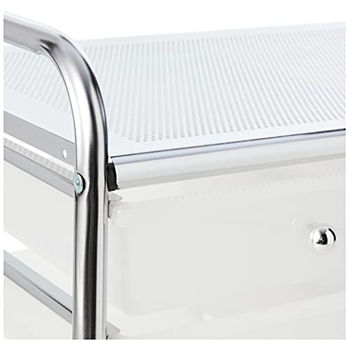 Whitmor Chrome and Plastic 12-Drawer Storage Cart