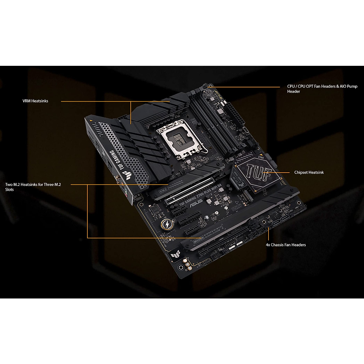 INLAND CPU Motherboard Combo - Intel core i7-13700K Desktop Processor 16 (8P+8E) Cores up to 5.4 GHz Unlocked Bundle with ASUS TUF Gaming Z790-Plus WiFi D4 LGA 1700 ATX Gaming Motherboard