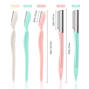 Eyebrow Razors Shavers, Facial Hair Trimmer for Women and Men, Multipurpose Exfoliating Eyebrow Shapers, 10PCs