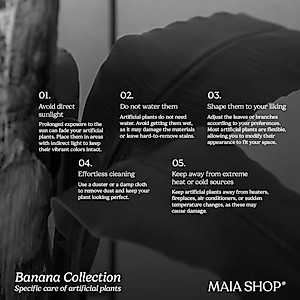 Maia Shop 4ft Artificial Banana Tree, Fake Plants for Home Decor, Natural Wood Trunk