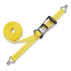 SmartStraps 27-Foot Premium Ratchet Straps, Yellow (1pk) – 10,000 lbs Break Strength, 3,333 lbs Safe Work Load - Commercial Tie-Downs Designed for Heavy-Duty Transport - Safely Haul Large Equipment, Tractors, Vehicles and More