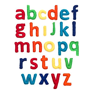 GLACIART ONE Stuffed Colored Felt Alphabet Letters - 26 pcs | Children Toy for Toddler Learning & Montessori Preschool Learning | Great as Nursery Wall Art or Kids Room Decor | Hand-Made & All Natural