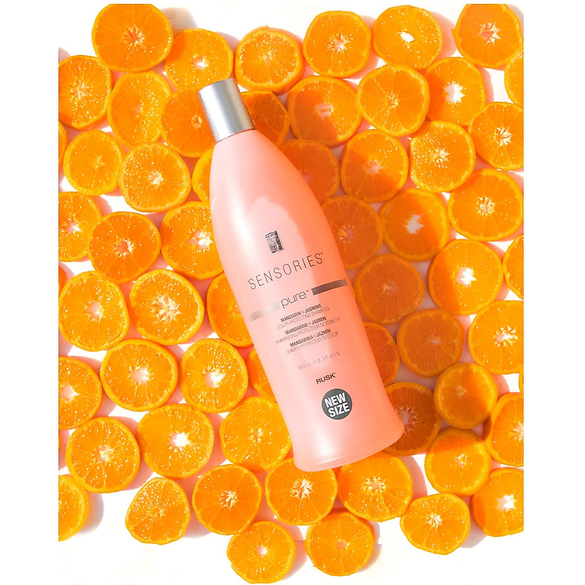RUSK Sensories Pure Mandarin and Jasmine Vibrant Color Maintaining Shampoo, Helps Preserve Color, Keeping Hair Rich and Vibrant, 35 fl. oz.