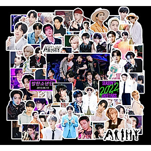 Bangtan Boys Sticker Pack Bangtan Boys 100PCS 2022 Season 'S Greetings Sticker Pack Cartoon Waterproof vinly Stickers for Laptop Dynamite Sticker Notebook Kpop Sticker (2022 Season 'S Greetings)