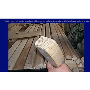 5 Five Feet Ft Made in The USA Cypress Lumber Roll Back Porch Swing with Stainless Steel Hardware Made from Rot-Resistant Cypress Eternal Wood