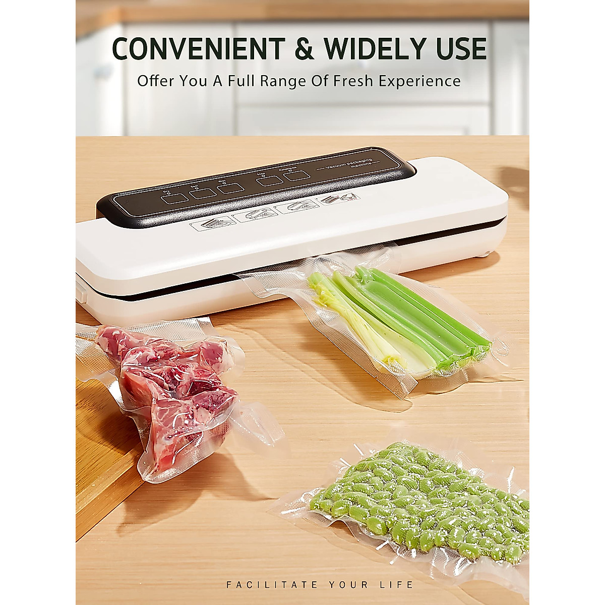 Syntus Vacuum Sealer Bags, 100 Quart 8" x 12" Commercial Grade PreCut Bag, Food Vac Bags for Storage, Meal Prep or Sous Vide