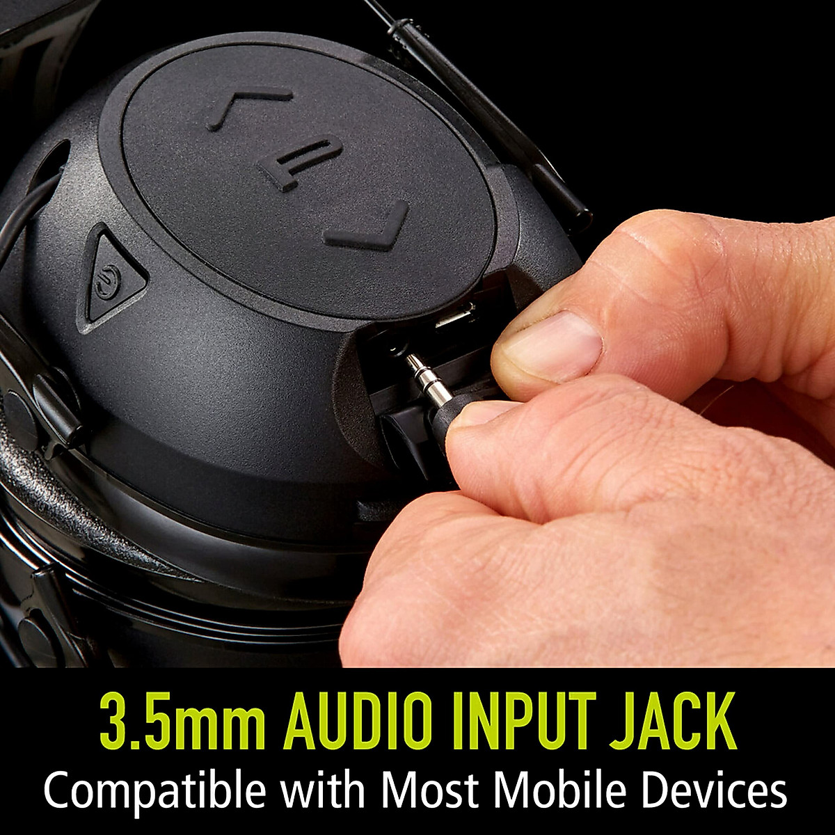 Peltor Sport Tactical 300 Smart Electronic Hearing Protector, Bluetooth Wireless Ear Muffs, NRR 22 dB, Bluetooth Headphones With Recessed Microphone, Ideal For Range, Shooting & Hunting (TAC300-OTH)