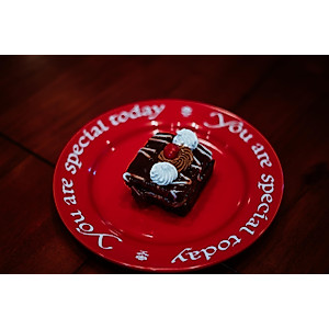 Waechtersbach You Are Special Plate, Birthday Plate or Special Occasion Plate for Celebrations – Red Dinner Plate, Microwave & Dishwasher Safe Cherry Red Plate w/ Pen & Gift Box (10.75”)