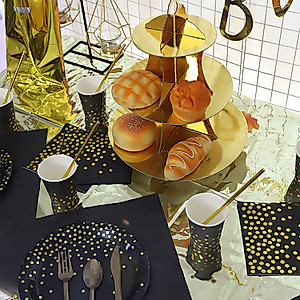 Lainrrew 3-Tier Gold Cupcake Stand, Reusable and Portable, Easy to Assemble