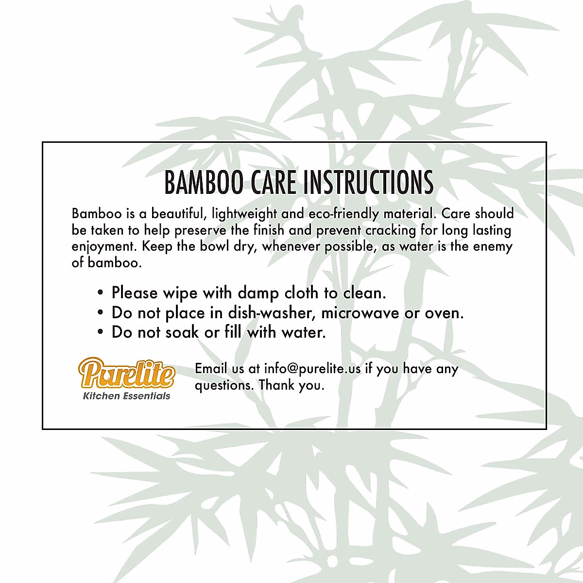 Purelite Modern Scandinavian Style Designer Salad and Fruit Bowl with Matching Salad Serving Set Made of Sustainable Bamboo | 12 inch