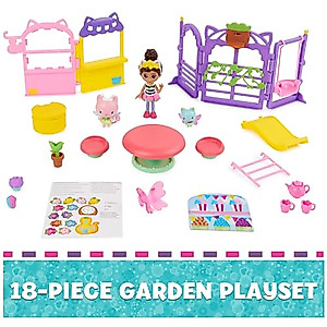 Gabby’s Dollhouse, Kitty Fairy Garden Party, 18-Piece Playset with 3 Toy Figures, Surprise Toys & Dollhouse Accessories, Kids Toys for Girls & Boys 3+