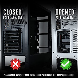 EZDIY-FAB Vertical Graphics Card Bracket PCIE Slot Plate, Vertical GPU Mount, Video Card VGA Support Kit -White