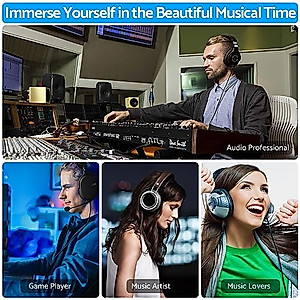 eSynic Professional 16-300Ω Headphone Amplifier Portable Headphone Volume Amplifier Rechargeble Headphone Amp Desktop Amp With 3.5mm Jack & A Two-stage Gain Switch for MP3 MP4 Phones and Computers etc