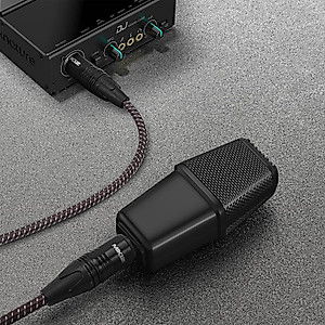 MIKIZ 100 ft XLR Cables Braided 100ft 2 Packs- Balanced XLR Male to Female for Microphone Speaker