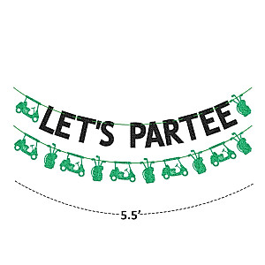 Let's Partee Golf Themed Banner for Golf Party Golf Birthday Party Decorations