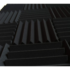 Xinglong 12" x 12" x 2" 24 Pack Black Acoustic Wedge Studio Soundproofing Foam Wall Tiles