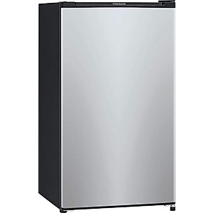 FFPE3322UM 19" Compact Refrigerator with 3.3 cu. ft. Total Capacity Adjustable Glass Shelves Reversible Door and Chill Zone in Silver Mist
