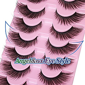 Fox Eye Lashes Fluffy Eyelashes Angel Wing Wispy False Eyelashes Like Bratz Styles L Curl Rusain Strip Lashes that Look Like Extensions Little Dramatic Lashes Pack