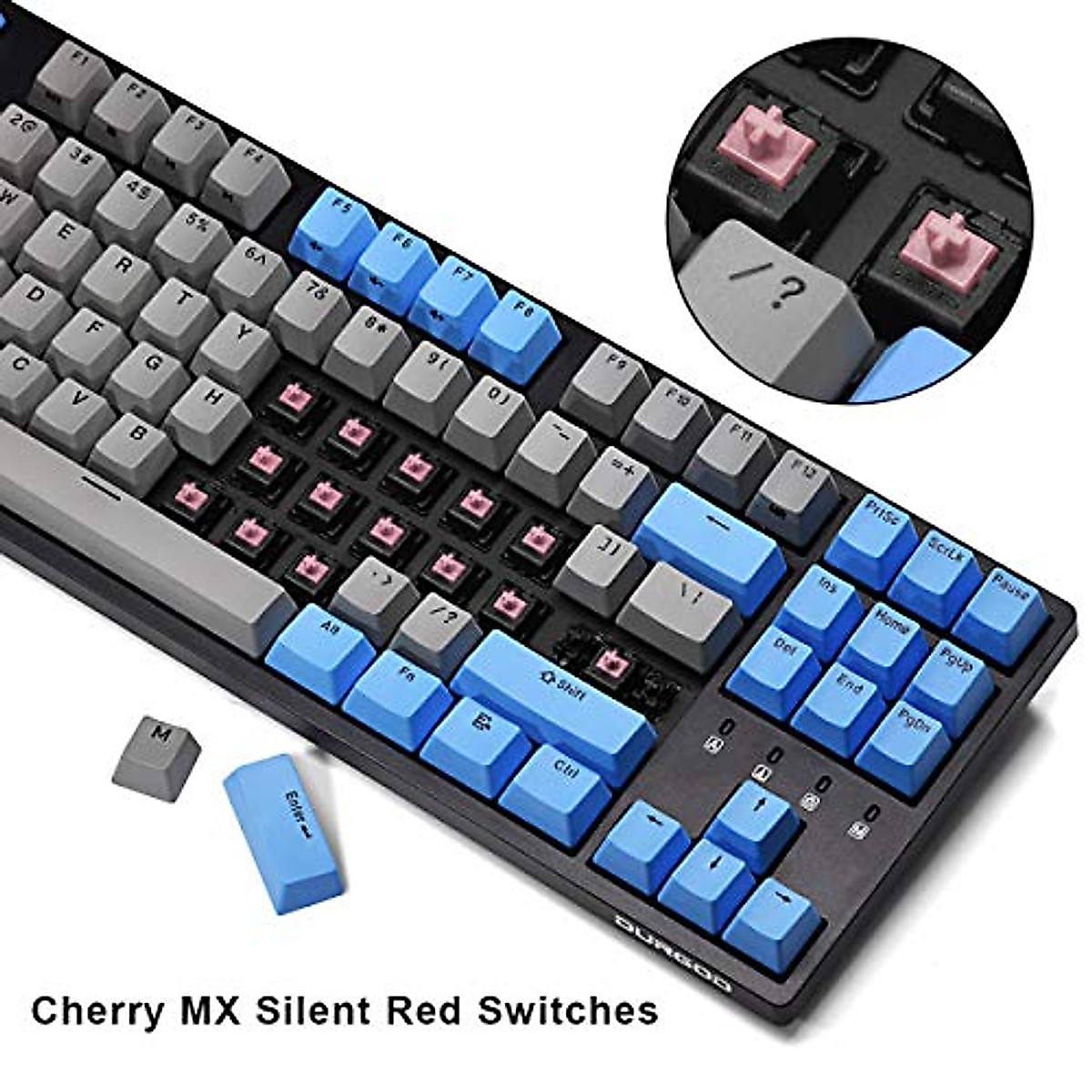 DURGOD Taurus K320 TKL Wired Mechanical Gaming Keyboard - 87 Key - Double Shot PBT - NKRO - USB Type C (Cherry Silent Red,Black)