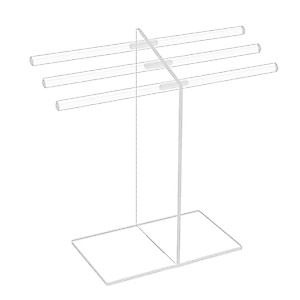 Generic Hand Towel Holder Clear Standing Acrylic Bathroom Organizer for Kitchen, 40cmx29cmx15cm