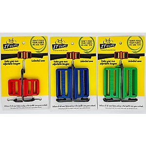 IT Clips: Make your own adjustable bungee cord and tie down straps using flat inner bicycle tubes (Road Bike and Mountain Bike size) (Green Mountain Bike Size)