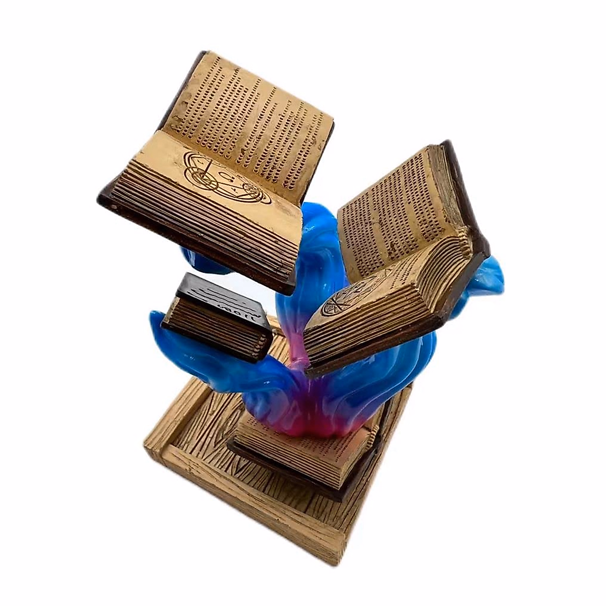 Thyggzjbs Magic Book Dice Tower,Tomes of Magics Dice Tower Magics Dice Tower Big Book Dice Tower Ornaments Clear Ornament Bulbs,Personalized Magic Dice Tower BookCollection (Blue+Purple)