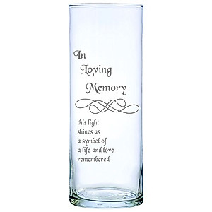 IE Laserware Beautifully Laser Etched Memorial Candle Comes Complete with 3" Floating Candle. Just Add Water and Light The Wick