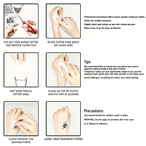 CUTELIILI 10 Pcs Viking Face Tattoo Aztec Tattoo for the Back of Hands and Forearms, Cool Bule Tribal Tattoo Sleeves Men Long Lasting