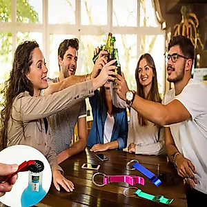 MTOMDY 200 Pieces Colored Aluminum Bottle Opener,Soda Beverage Beer Bottle Opener Keychain,Bottle Openers Aluminum Beer Bottle Opener Claw Beverage Keychain Ring for Kitchen/Wedding/Bar/Party