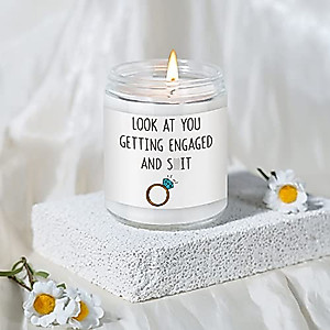 LEADO Scented Candles - Engagement Gifts for Couples - Engagement Gift, Funny Engagement Gifts for Women, Friends, Fiance, Bride, Newly Engaged Gifts, Unique Engagement Gifts - Engaged Gifts for Her