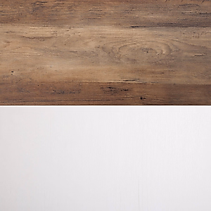 WAMPAT Modern Farmhouse 3 in 1 TV Stand for up to 85" TVs Wood Entertainment Center with Open Storage for Living Room,Antique White