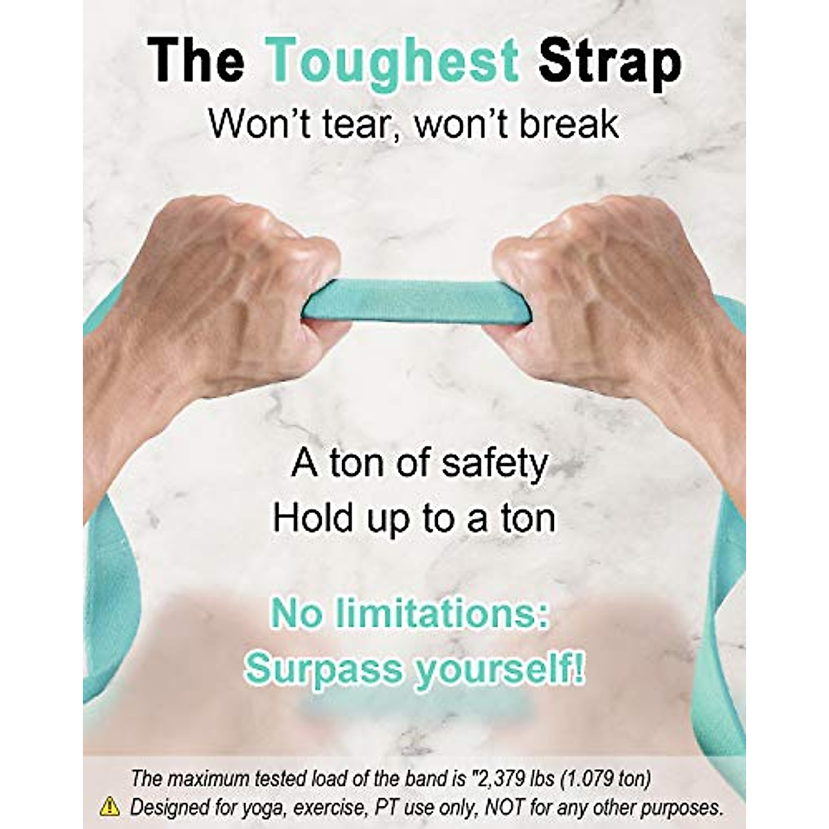 Tumaz Yoga Mat Strap [MAT NOT Included] (2 Sizes) with Extra Thick & Comfy Delicate Texture, Adjustable Yoga Mat Carrier