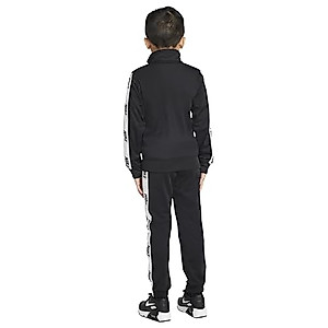 Nike Boy's Tricot Tracksuit Two-Piece Set (Little Kids) Black/White 7 Little Kid