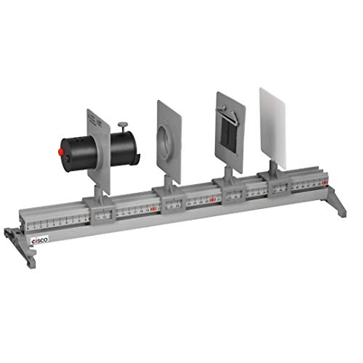 Eisco Labs Complete Optical Bench and Attachment Set, with 20 Lab Activities