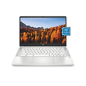 HP Chromebook 14 Laptop, Intel Celeron N4020, 4 GB RAM, 32 GB eMMC, 14” HD Micro-Edge Display, Chrome OS, Thin & Portable, 4K Graphics, Snow White Keyboard (14a-na0023nr, 2021, Ceramic White)