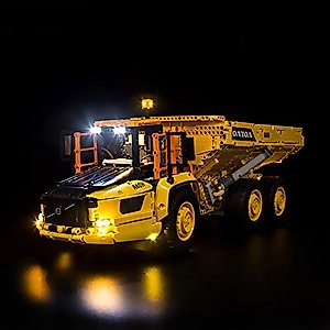 T-Club Upgrade Light Kit LED Lights for Lego 42114 Technic 6x6 Volvo Articulated Hauler RC Truck (Not Include Lego Model) (Upgrade Style)
