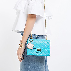 AIRSPO Airpods Case Cover, Airpod Case 2nd Generation Clear Soft TPU Protective Cover Compatible with Apple AirPods 1/2 Wireless Charging Case with Keychain (Glitter Pink)