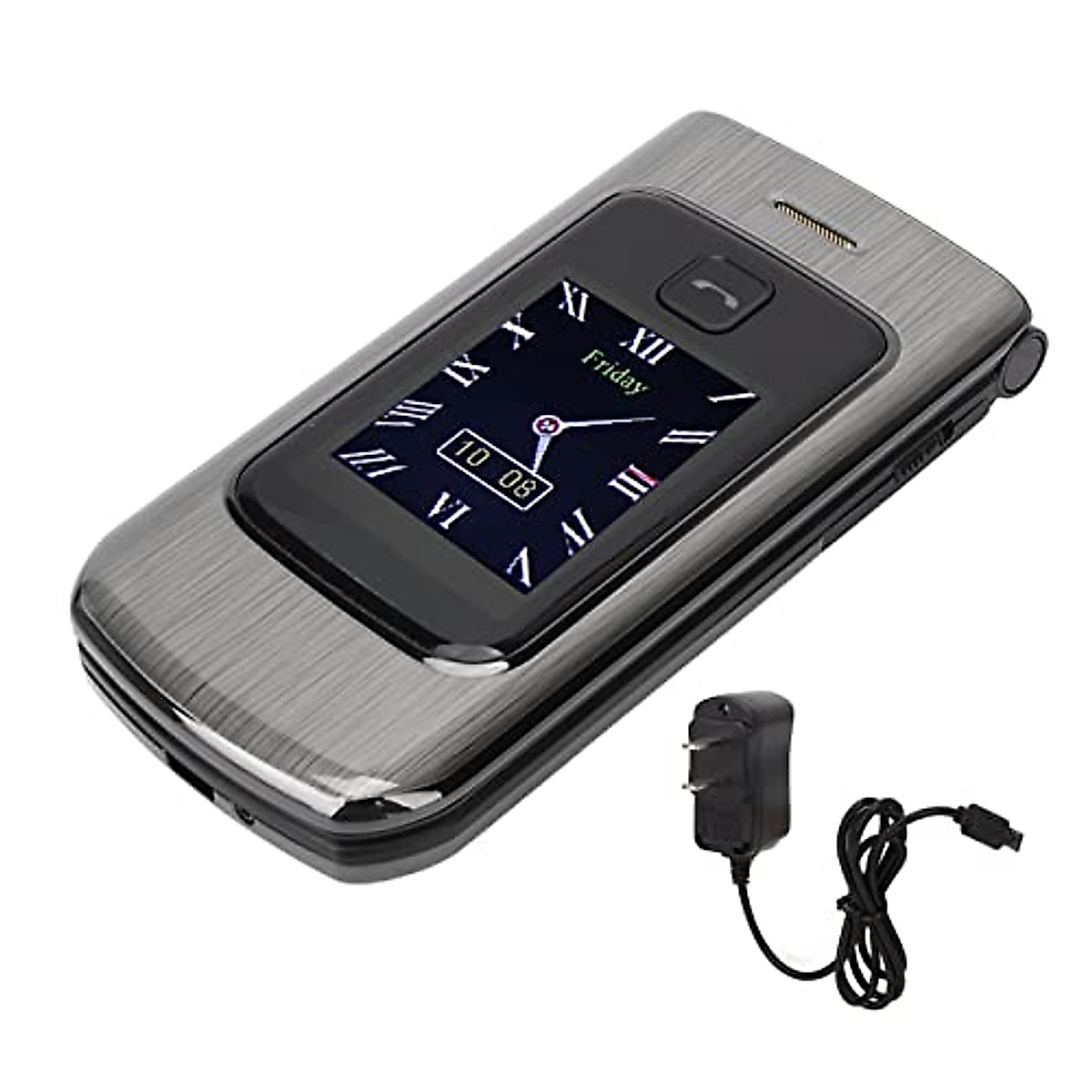 Luqeeg Dual SIM Flip Cell Phone with Dual Screen, 2G Unlocked Flip Phone, Big Button, SOS Function, 4800mAh Battery, LED Flashlight & Loud Sound, Senior Flip Phone for Elderly, Kids