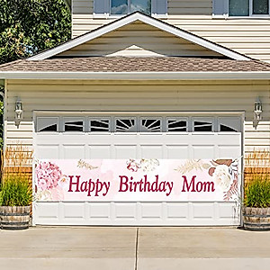 Labakita Large Happy Birthday Mom Banner, Women's Birthday Decorations, Mother Birthday Banner, Happy Birthday Decorations for Women