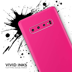 DesignSkinz Solid Pink V2 Protective Vinyl Decal Wrap Skin Cover Compatible with The Samsung Galaxy S20 (Screen Trim & Back Glass Skin)