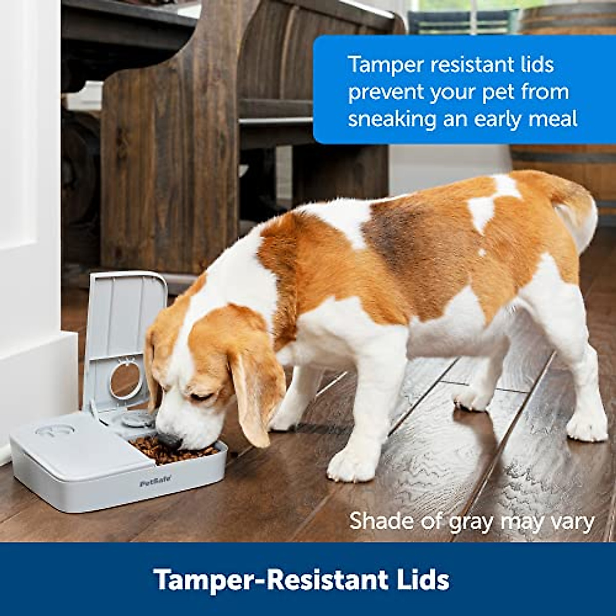 PetSafe Analog 2 Meal Programmable Pet Feeder, Automatic Dog and Cat Feeder - Dry or Semi-Moist Pet Food Dispenser, Slow Feed Portion Control (3 Cup/16 Ounce Total Capacity), Tamper-Resistant Design
