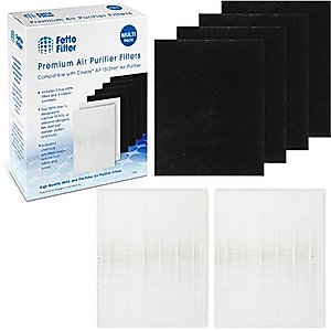 Fette Filter - 200M / AP-1512HH Premium H13 True Hepa Filter Set Compaible with Coway AP-1512HH AP1512HH AP-1512HH-FP Airmega 200M AP-1518R Airmega 200M(W) Includes 2 True Hepa Filter with 4 Activated Carbon Pre Filter Part # 3304899