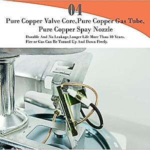 Portable Gas Heater for Outdoor Camping, Table Top Propane Heater with Hypoxia Protection, 8kw Patio Heater for Garden/Balcony,Natural Gas