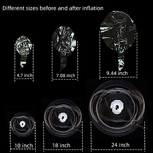 Clear Balloons, Different Sizes Pre Stretched 50pcs 10" 18" 24 inch BoBo Balloons Arch Crystal Transparent Clear Bubble Balloons Garland Kits