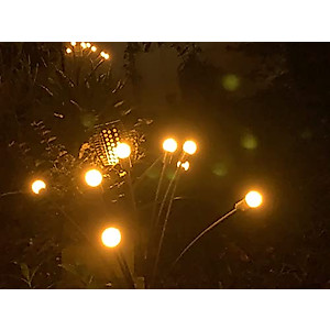 Domipool Solar Lights Outdoor Waterproof - Swaying Solar Garden Lights, Firefly Lights with Highly Flexible Copper Wires, Yard Pathway Christmas Landscape Stake Lights, 2 Packs