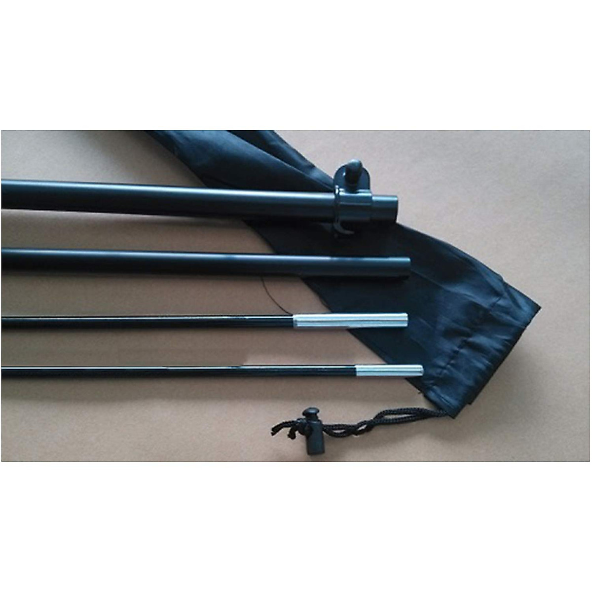 BannerBuzz Blade Flag “For Rent”, 2.25' X 11.5' Graphic with Hardware Includes Aluminum Flag Pole & Ground Spike Base (Theme 2) (Double Side Print)